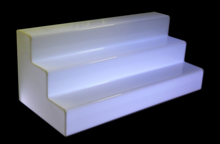 SteelWorkshop | Bottle / Liqueur Display Steps (LED Colour Changing)